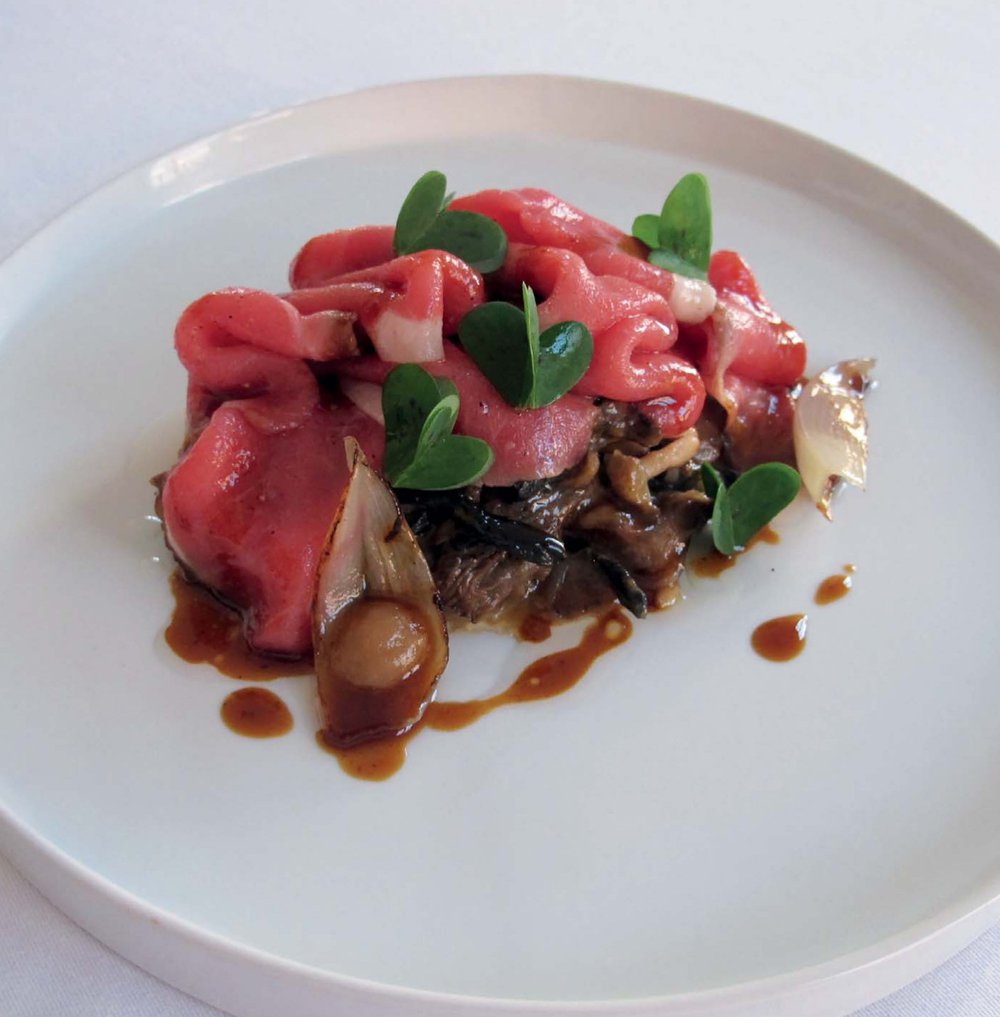 Receta sencilla roast beef de retinto y setas escabechadas